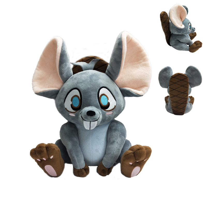 Custom Plush Grey Mouse Character Toys - Lokwell Toys Co,. Ltd.
